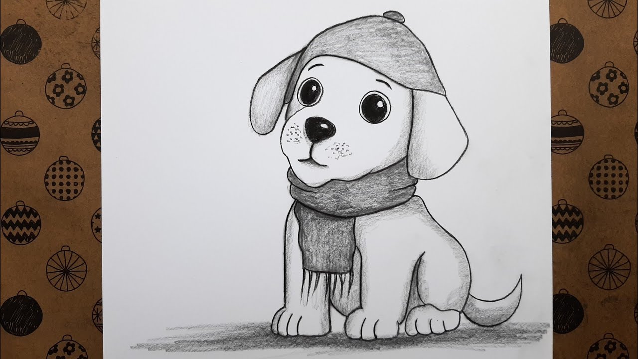 Kolay Karakalem Çizimler Sevimli Köpek Resmi Adım Adım Nasıl Çizilir ...