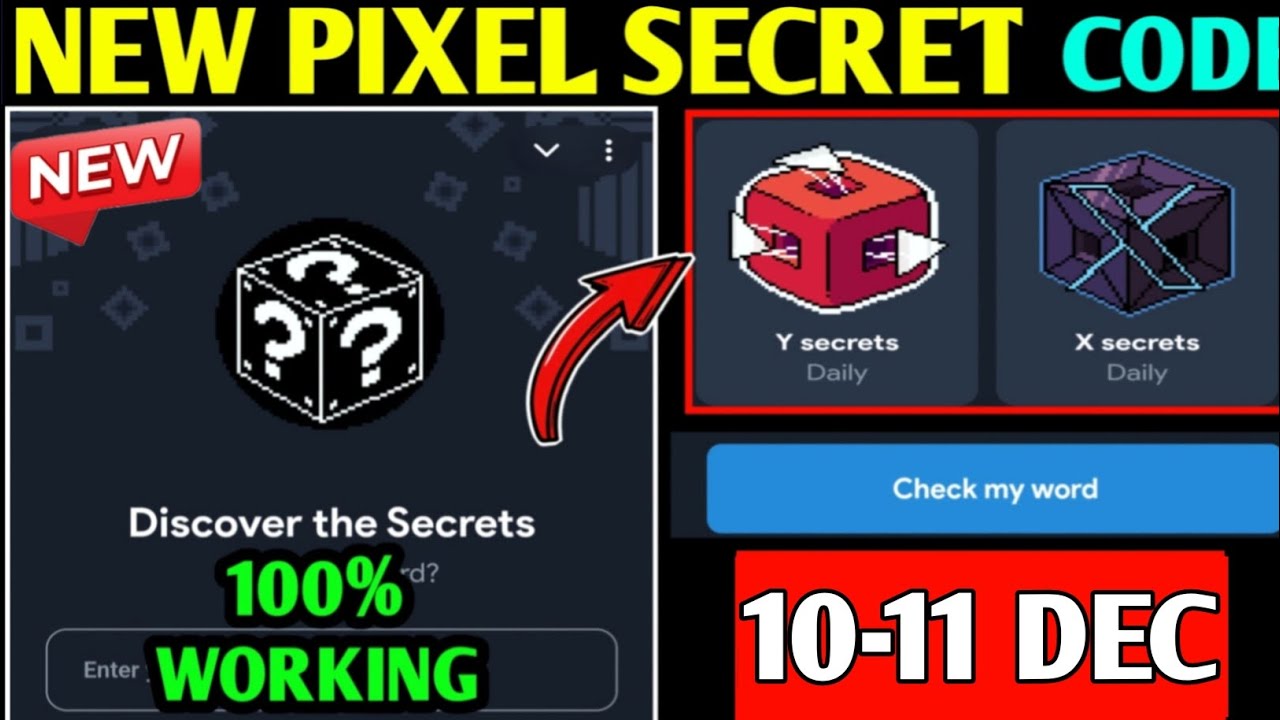 10 December Not Pixel Airdrop Secret Code Today | NotPixel Secrets Code | Not Pixel Secret Word ...