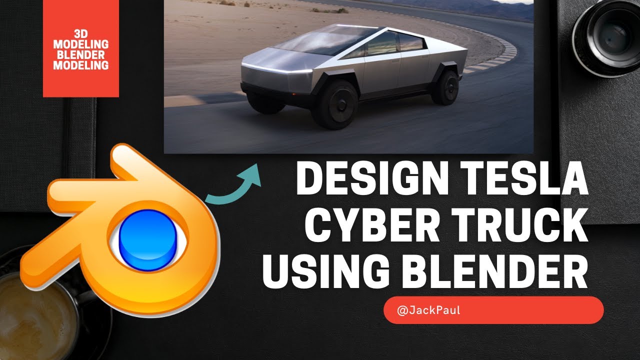 3D Modeling Tesla Cyber truck using blender (Time laps) - YouTube