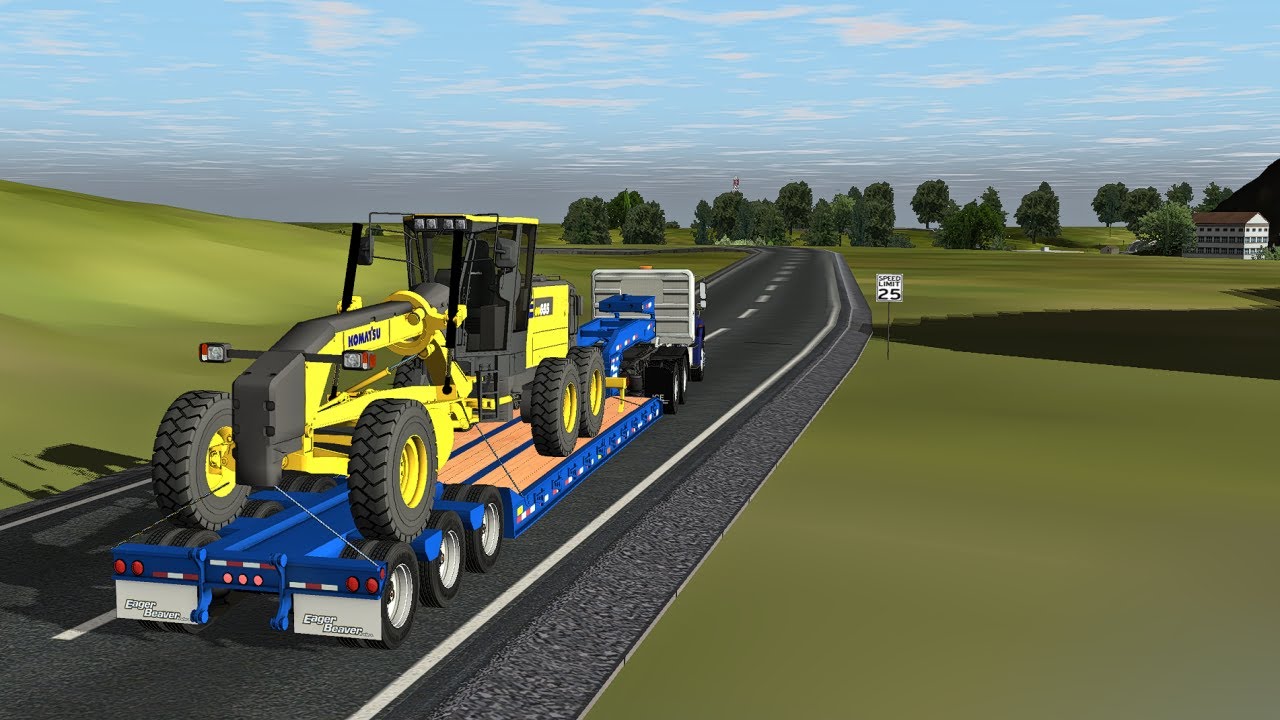 Rigs Of Rods Bringing Grader Back To Shop - YouTube