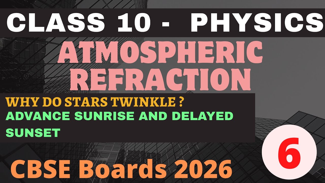 Atmospheric Refraction Class 10 I Twinkling of Stars, Advanced Sunrise ...