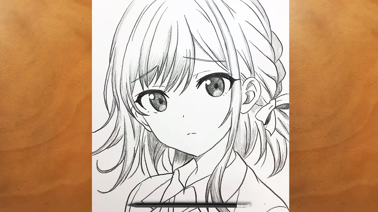 How to Draw a Beautiful Anime Girl | Step-by-Step Pencil Sketch - YouTube