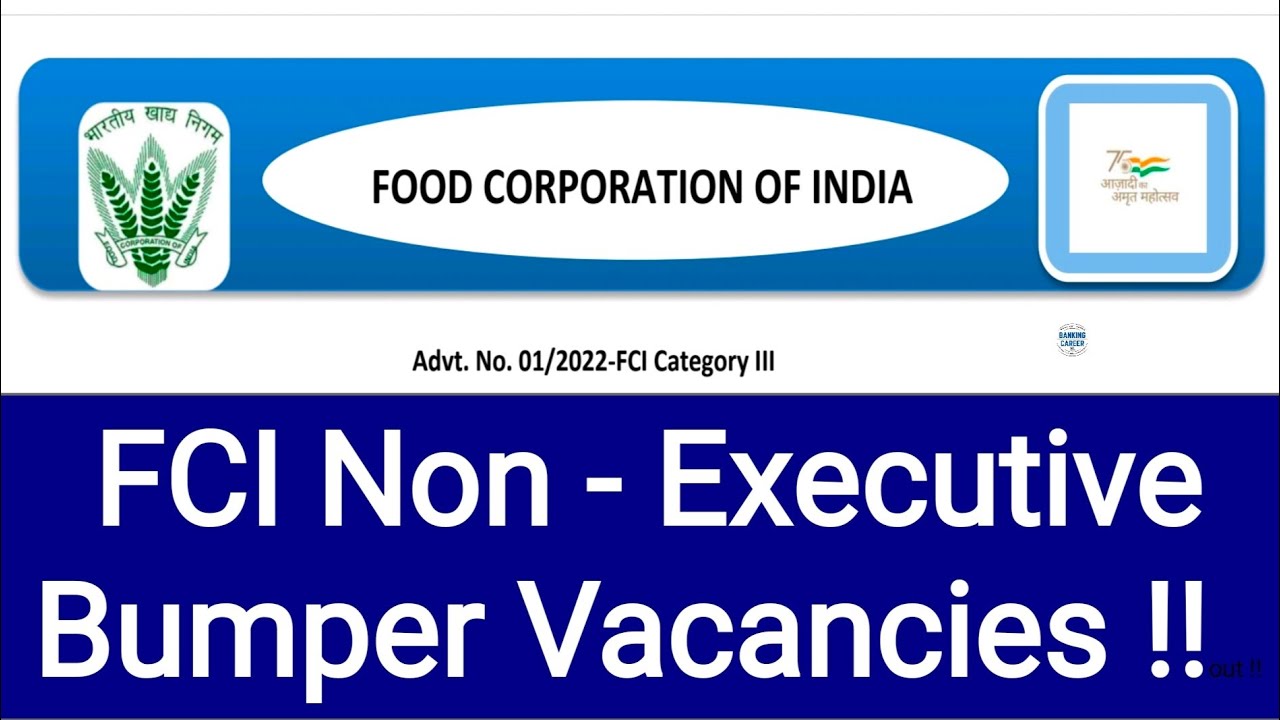 Good News!! FCI AG 3 Notification out !! - YouTube