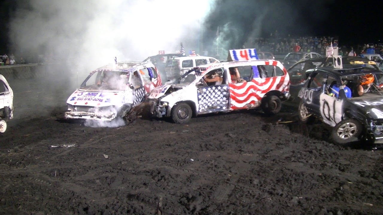MINIVAN DEMOLITION DERBY 2018 - YouTube