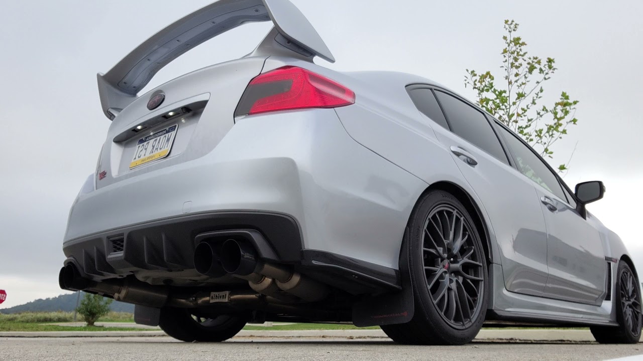 2017 WRX STI Cold Start Invidia Catless Downpipe Invidia R400 Catback ...