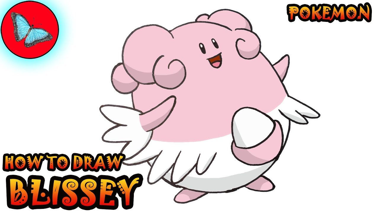 How To Draw Blissey From Pokemon - YouTube