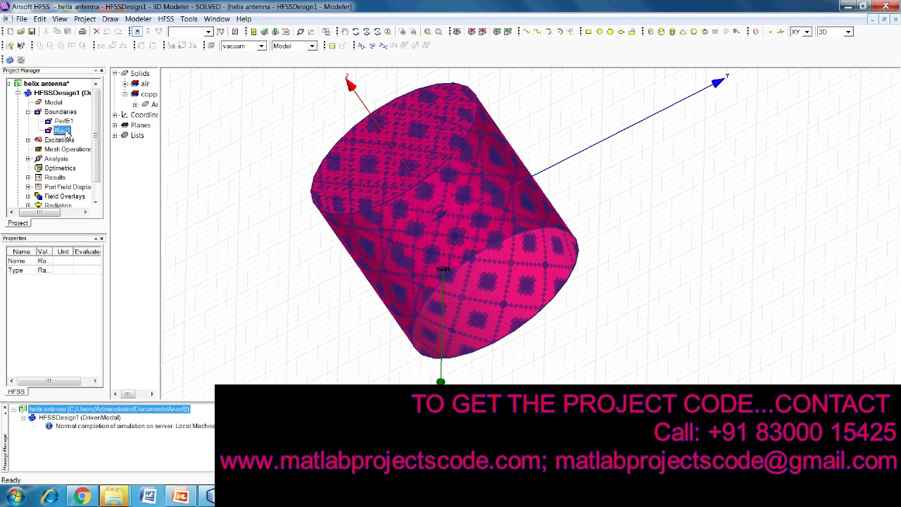 Matlab code for A Novel Design of THz MEMS Ʌ-Helix Antenna using HFSS ...