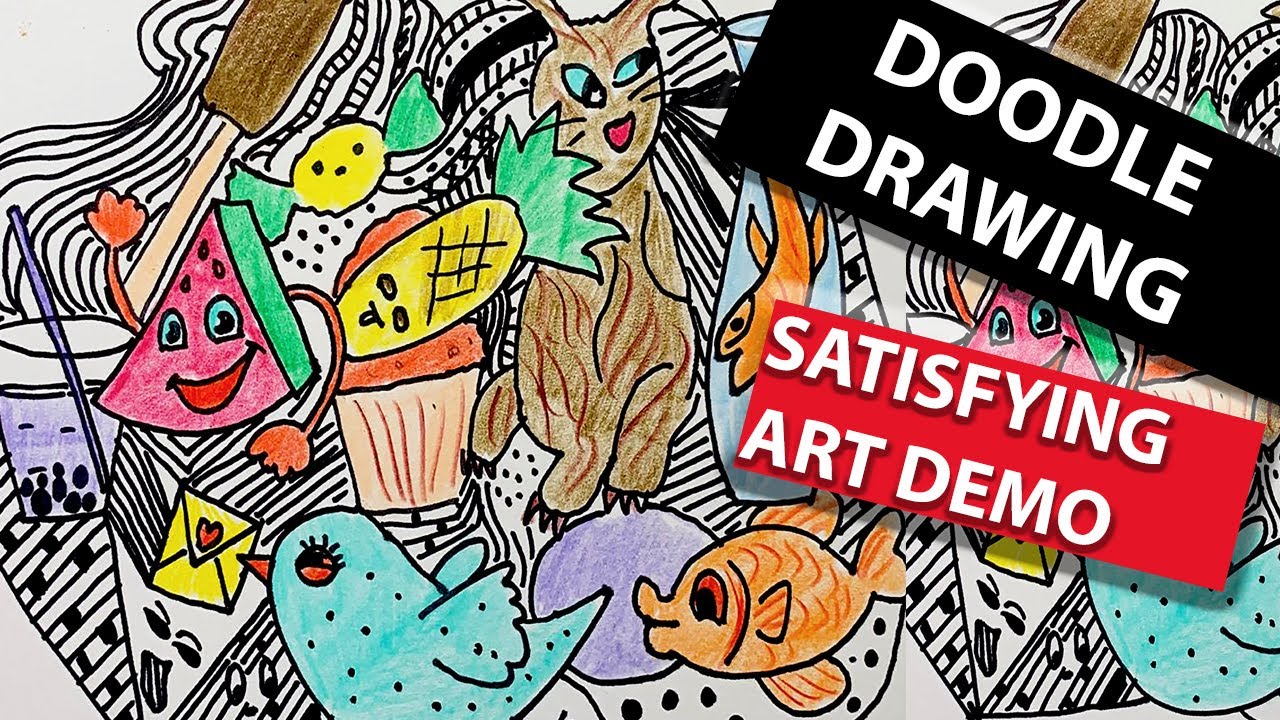 Simple Drawing Tutorial for beginners Relaxing Art Tutorial - YouTube