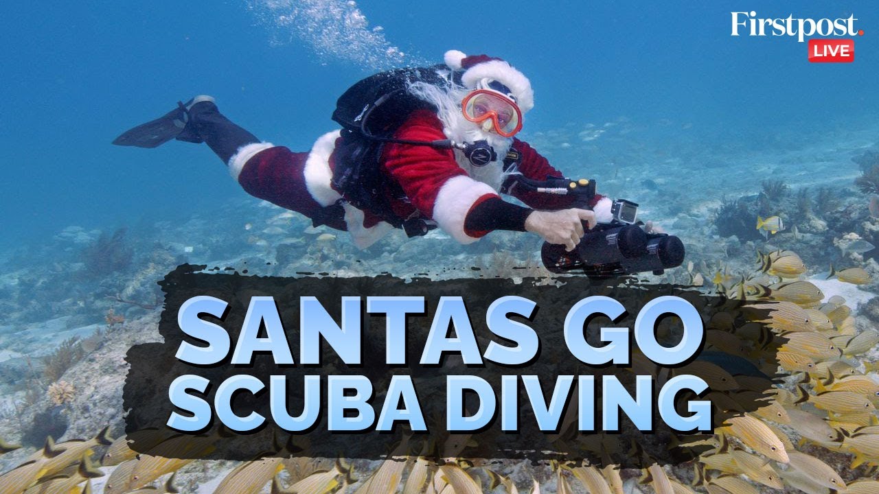 LIVE: Santas Across the World go Scuba Diving to mark Christmas 2024 in ...