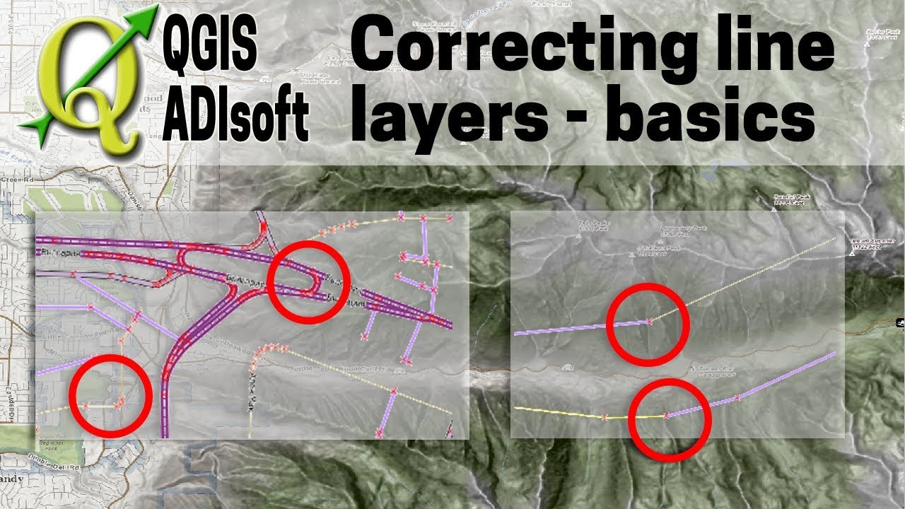 Correcting Mistakes and Digitizing Line Vector Shapefile layer - YouTube