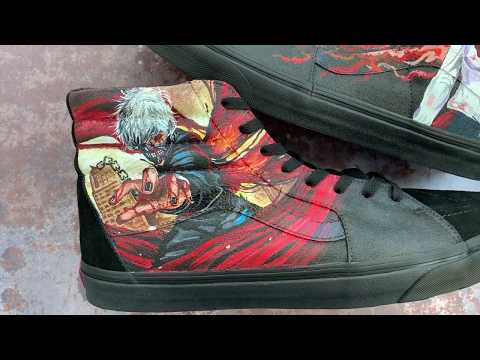 Tokyo Ghoul Custom Vans | Painting Custom Manga Shoes Sneakers | Custom Anime Kicks