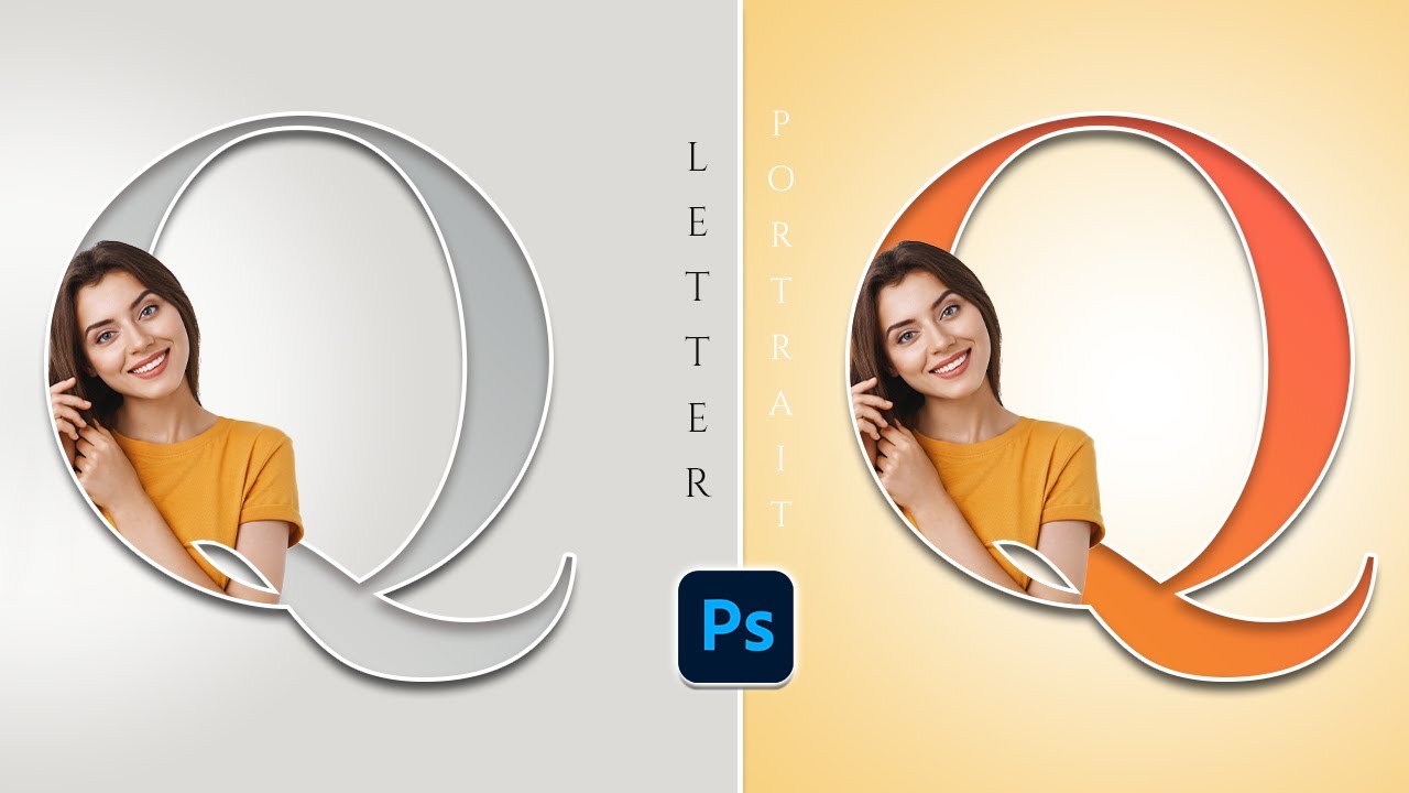 Letter Q Portrait Design Tutorial in Photoshop - YouTube