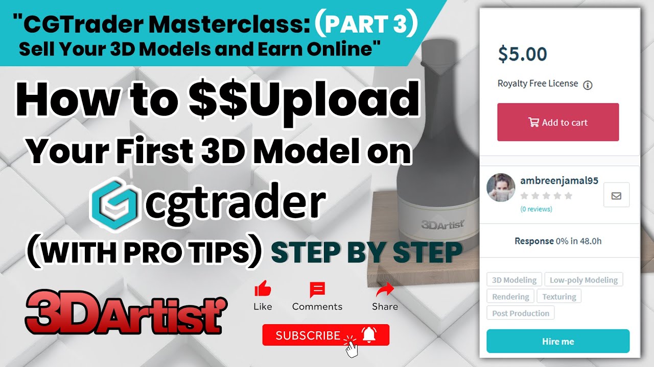 How to Upload Your First 3D Model on CGTrader | Pro Tips for Beginners ...