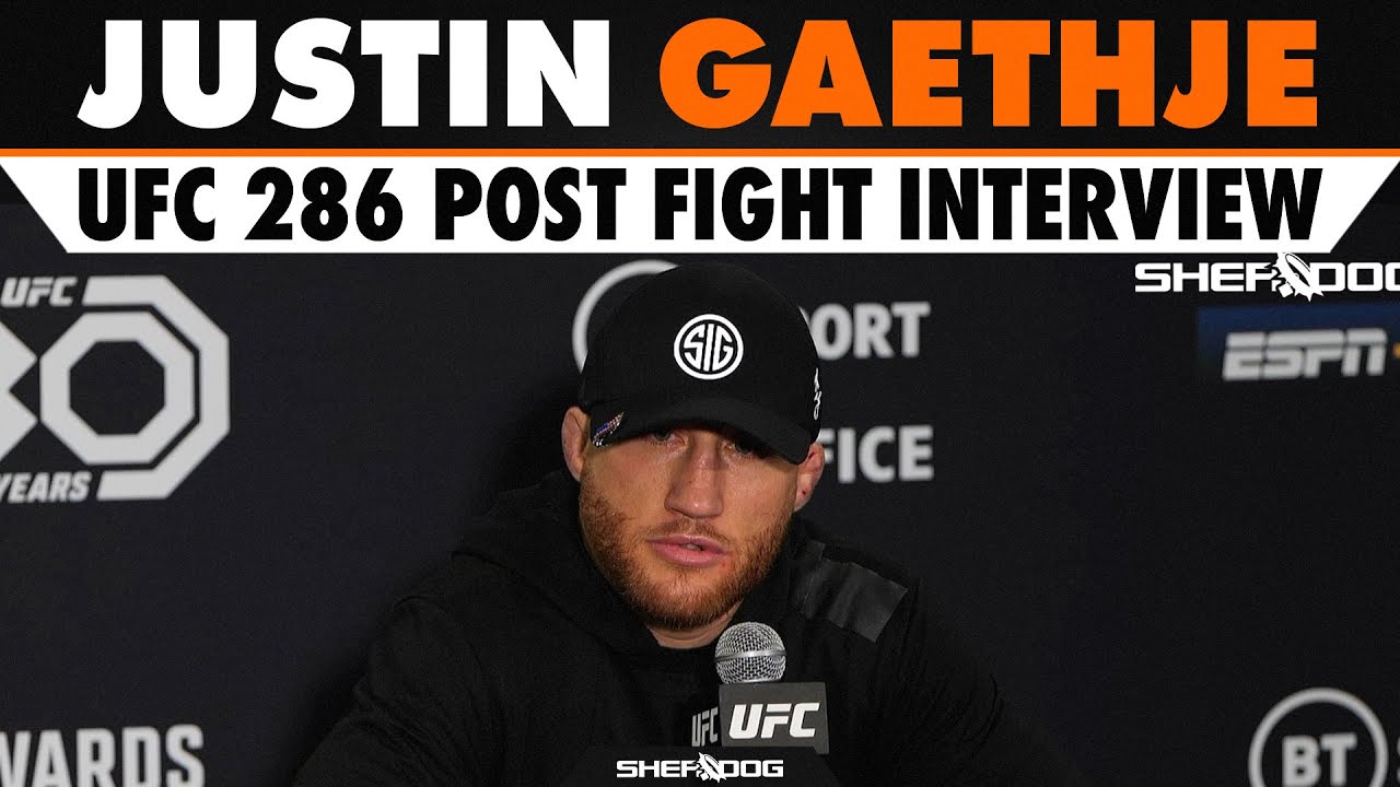 Justin Gaethje reacts to defeating Rafael Fiziev | UFC 286 Post Fight ...