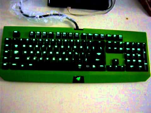 MOD Green Led/ Cover Razer black Widow - YouTube