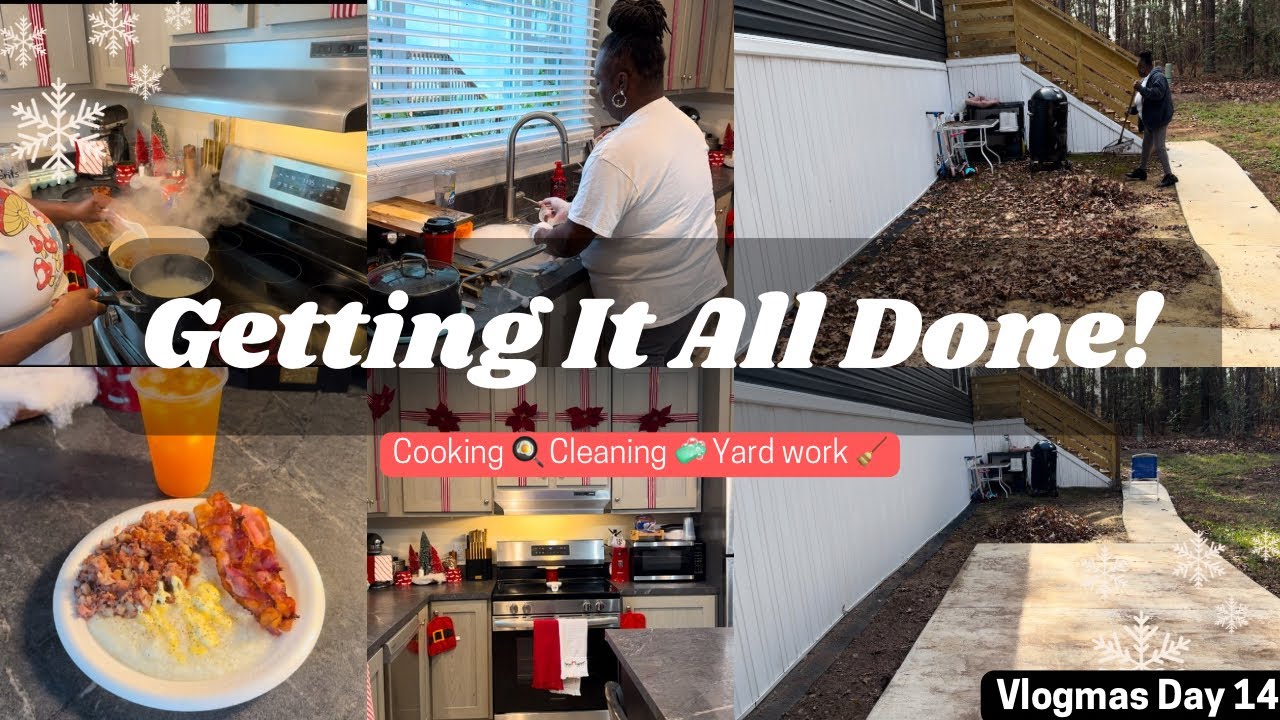 Getting It All Done! Inside & Out#vlog #vlogmas #cleaning #food # ...