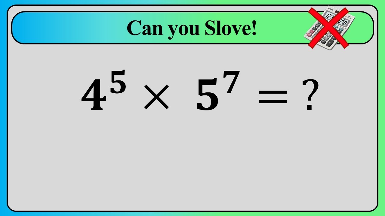 Nice Exponent Equation | Olympiad Problem | Olympiad Equation - YouTube