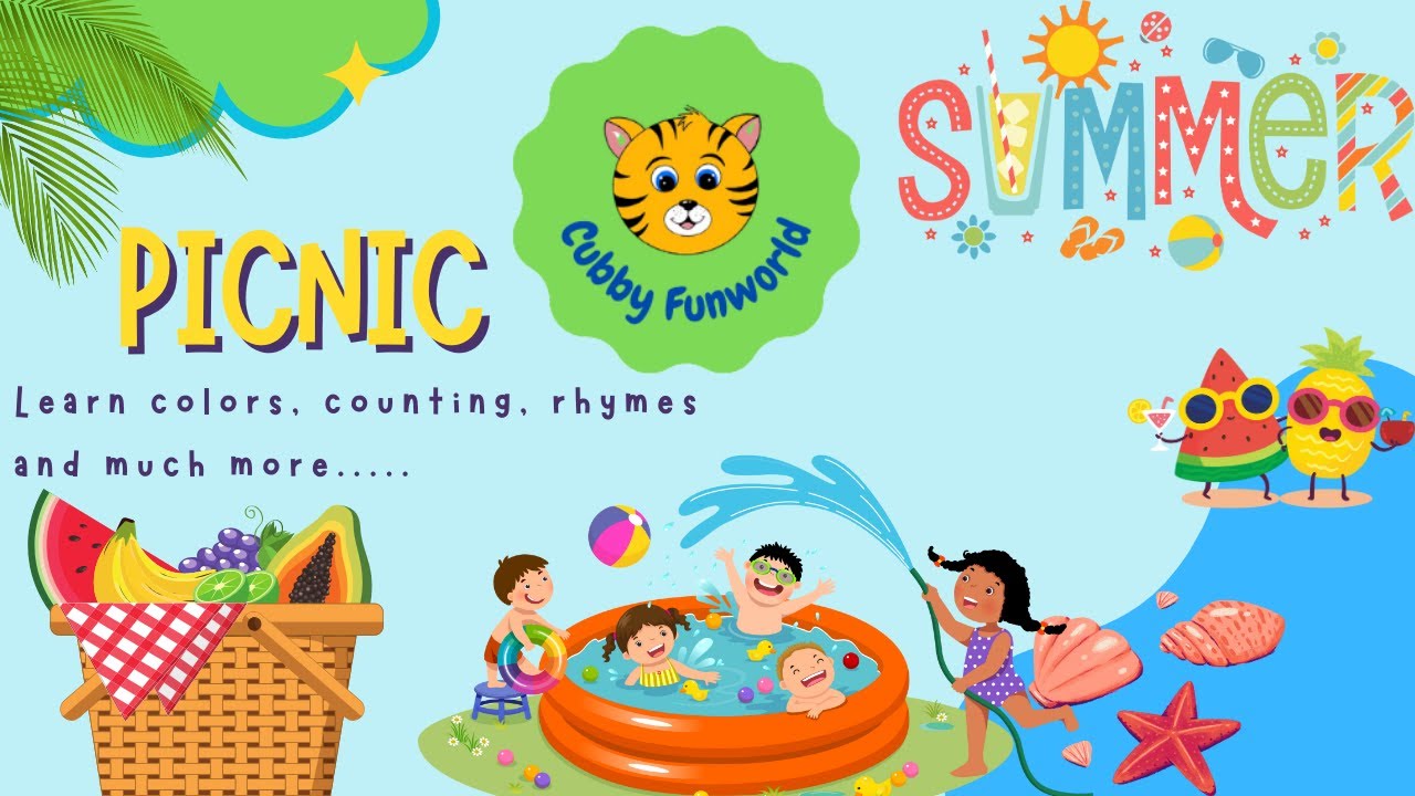 Toddler and kids learning - Summer fun picnic with rhymes, stories and ...