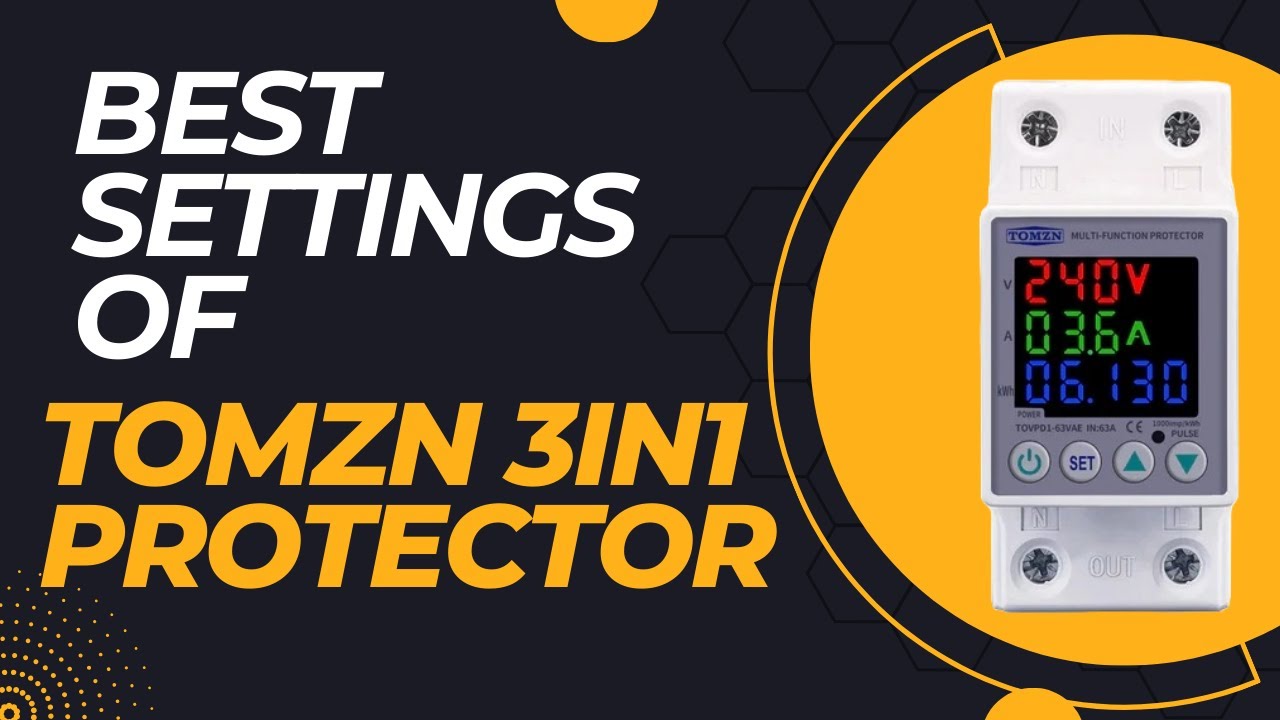 Best Settings of Tomzn 3in1 Voltage Protector - YouTube
