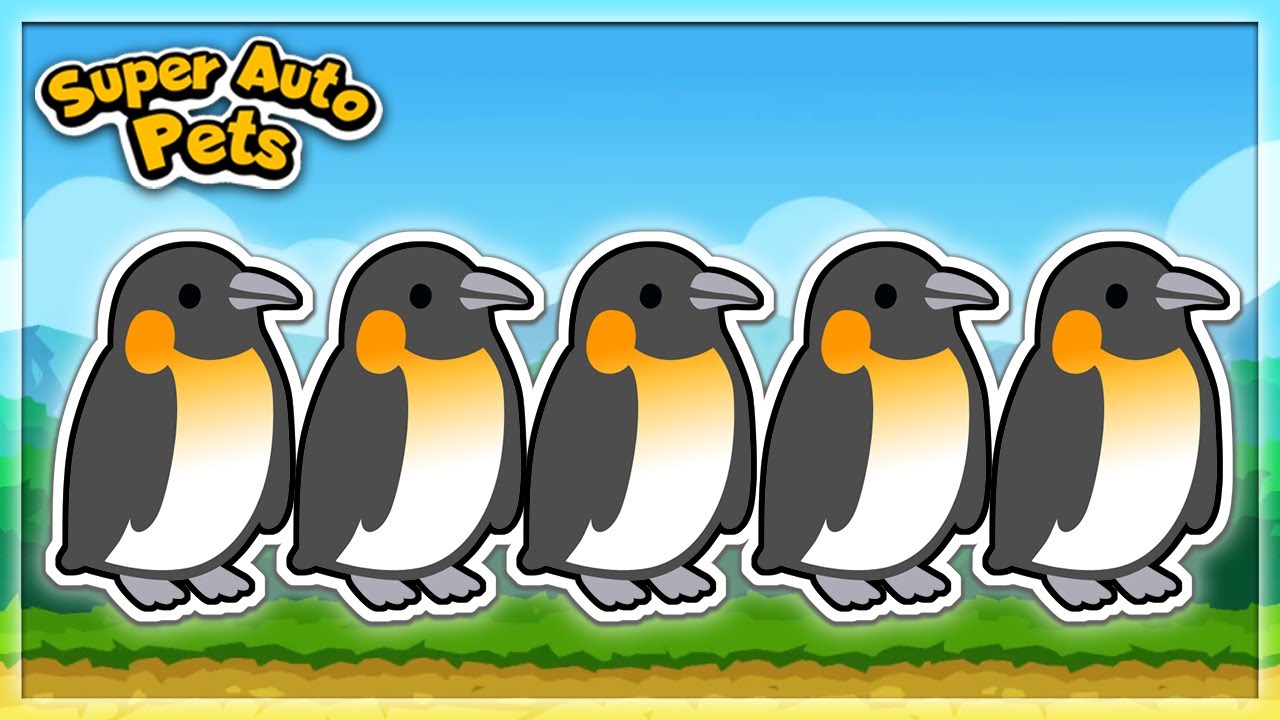 SCALING TO INFINITY With The 5 Penguin Army In Super Auto Pets - YouTube