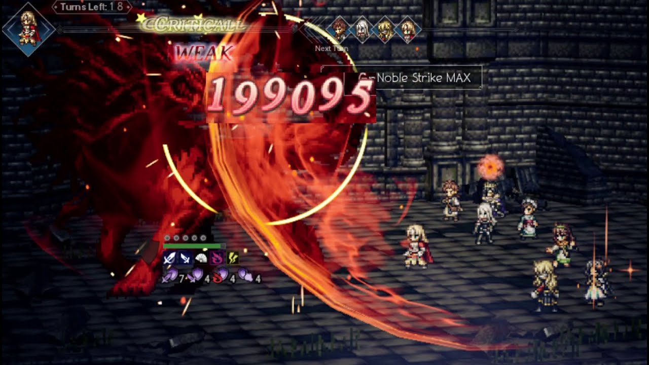 Octopath COTC Elite Tower Floor 1 stable clear with 2 teams (uncut - 90 ...