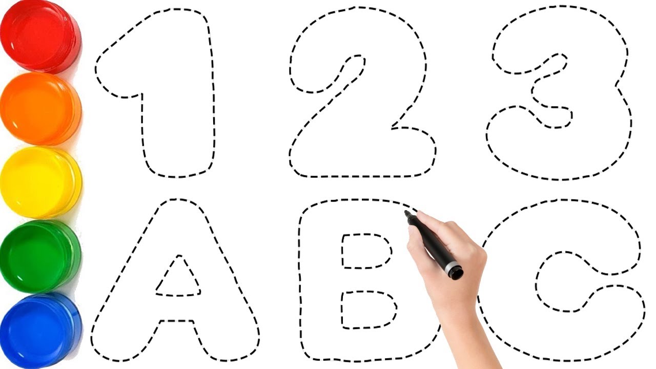 123 & ABC for Kids // Learn to Draw and Paint Numbers for kids // Easy ...