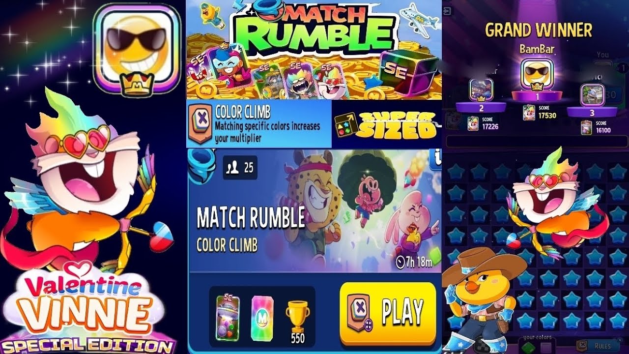 Match Rumble 25 Players | Color Climb + Super Sized | Match Masters ...