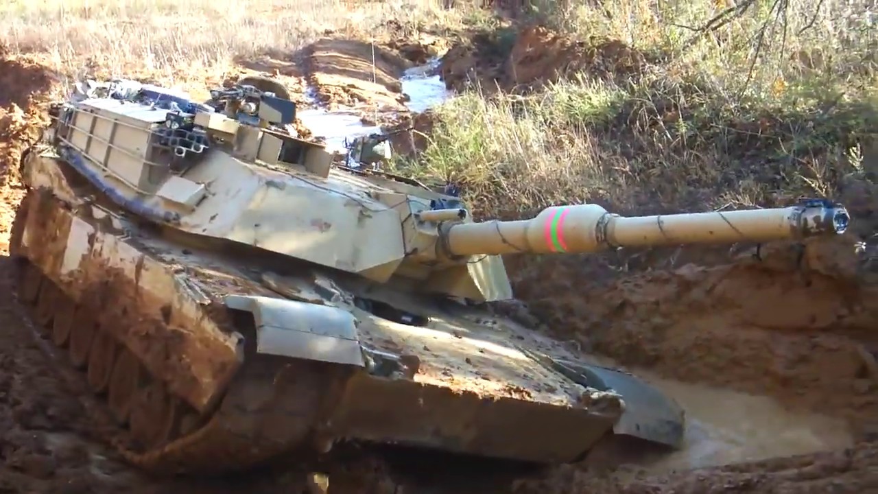 Massive Horsepower Getting Unstuck: M1 Abrams Tank Ditched - YouTube