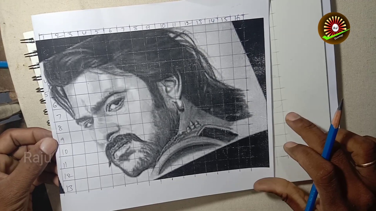 Prabhas pencil drawing in simple method//Raju drawing - YouTube