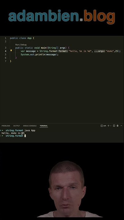 "formatted": a shorter String.format #airhacks #java #shorts #short #basics - YouTube