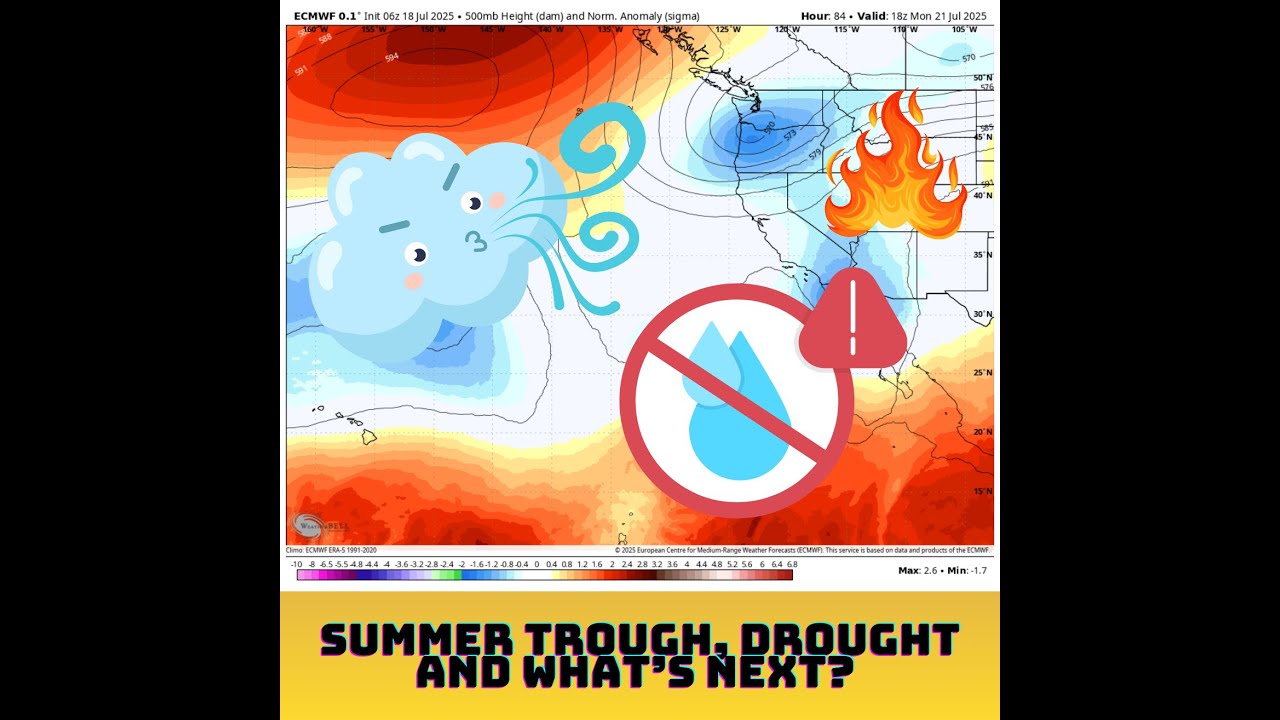 Pacific NW Weather: Summer Trough? What's Next? - YouTube
