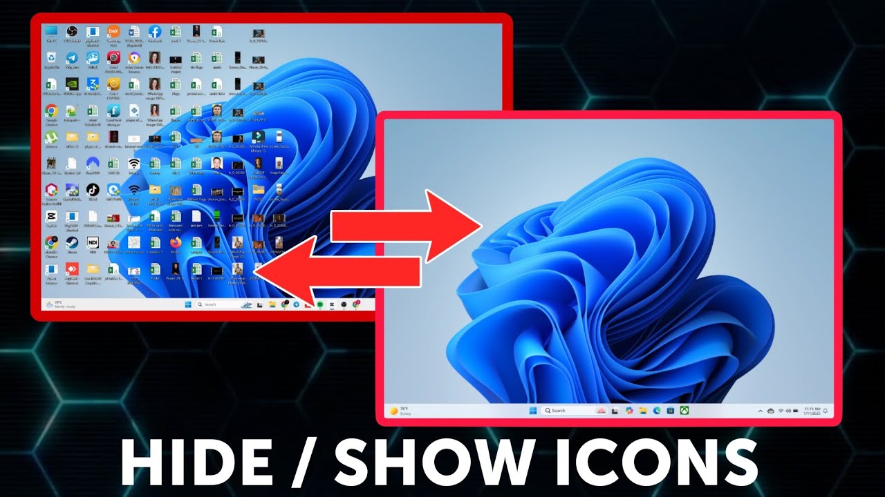 How To Hide and Display Desktop Icons In Windows 11 - Full Guide - YouTube