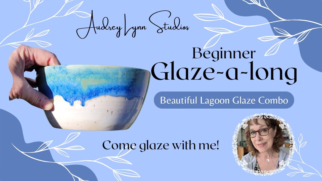POTTERY BOWL Glaze-a-long, LAGOON COMBO, Glaze with me, ALL AMACO GLAZES. Beginner Friendly ...
