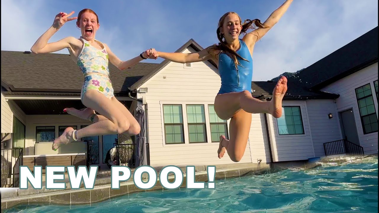 OUR NEW POOL IS DONE AND HOT! - YouTube
