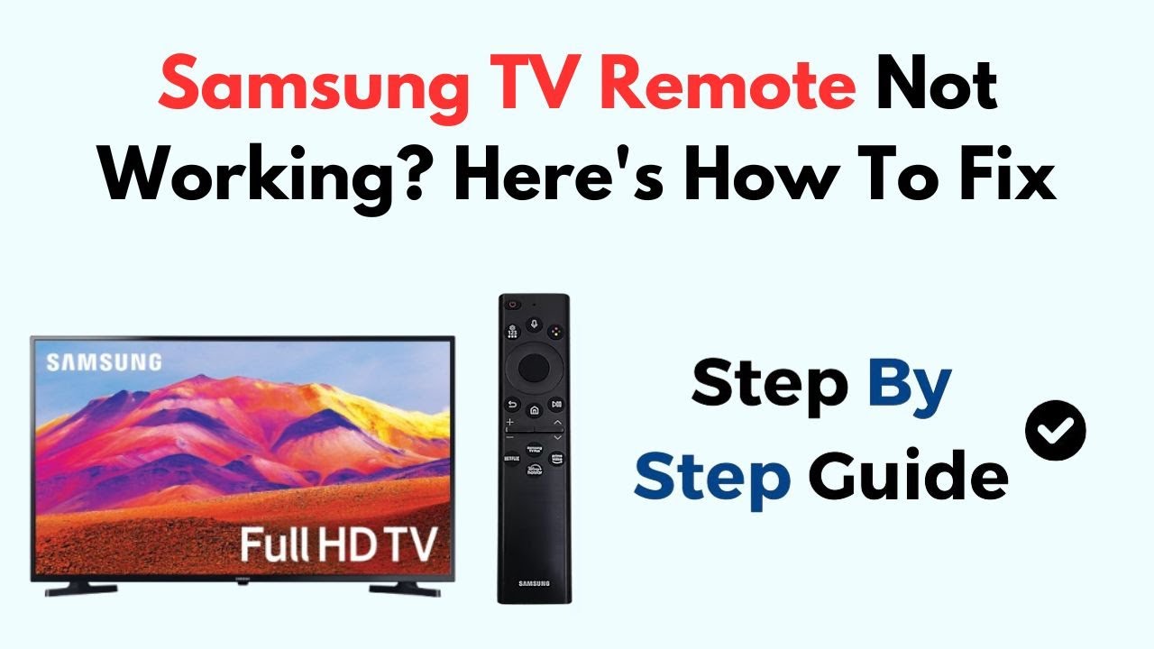 Samsung TV Remote Not Working? Here's How To Fix - YouTube