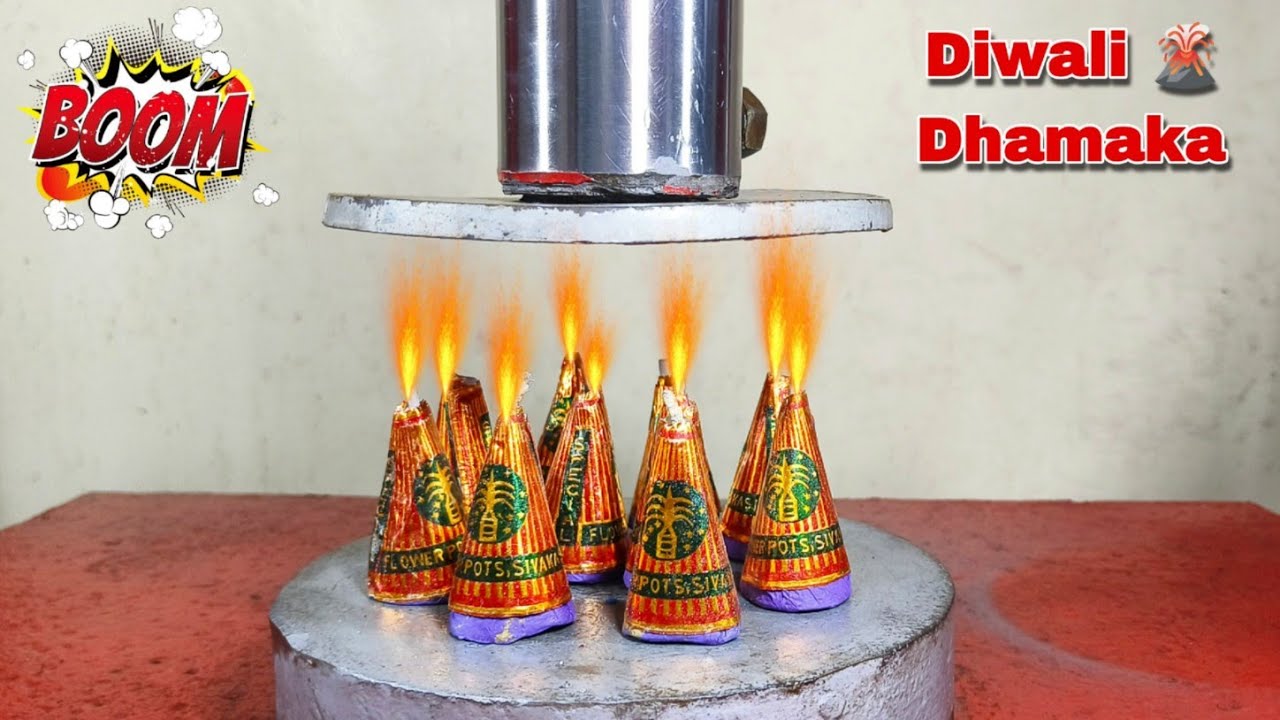 Hydraulic Machine Press The Multi Diwali Anar Experiment Video | Diwali ...