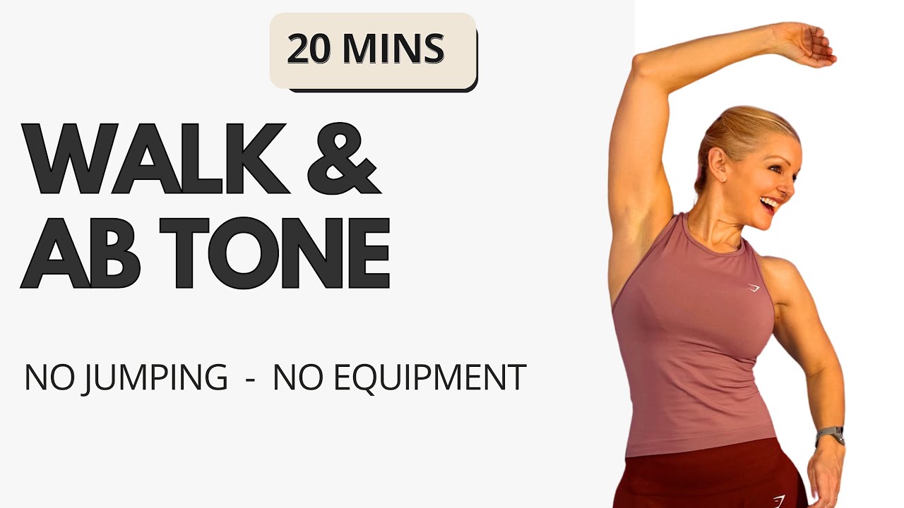 20 Minute Walk & Tone Abs 🔥 | Standing Core, No Floor Work - YouTube
