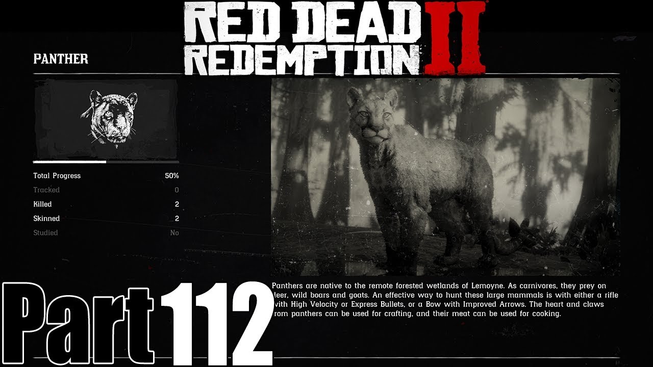 Red Dead Redemption 2 Part 112 - How To Find Florida Panther Location ...