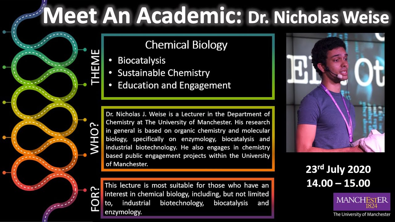 Meet a Chemistry Academic 2020 - Chemical Biology - Dr. Nicholas Weise ...