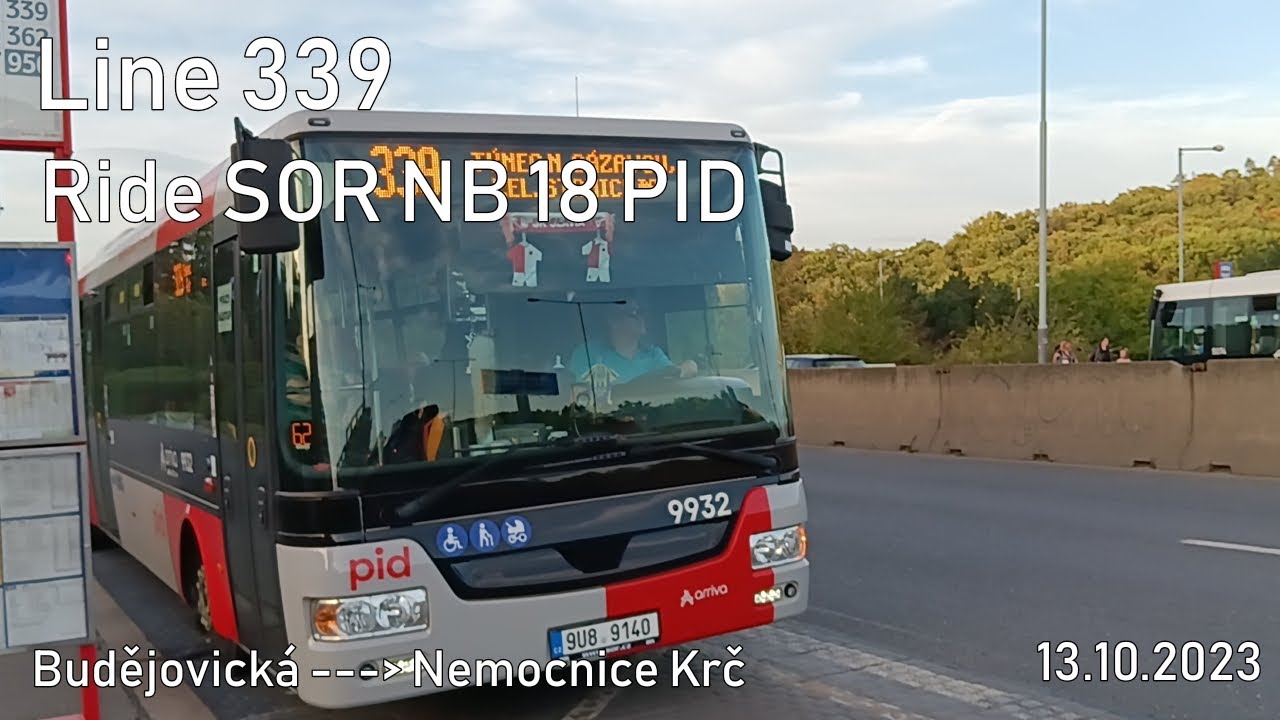 Line 339 Ride SOR NB 18 PID to Nemocnice Krč - YouTube