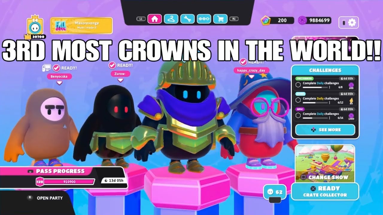 3RD MOST CROWNS IN THE WORLD IN FALL GUYS - YouTube