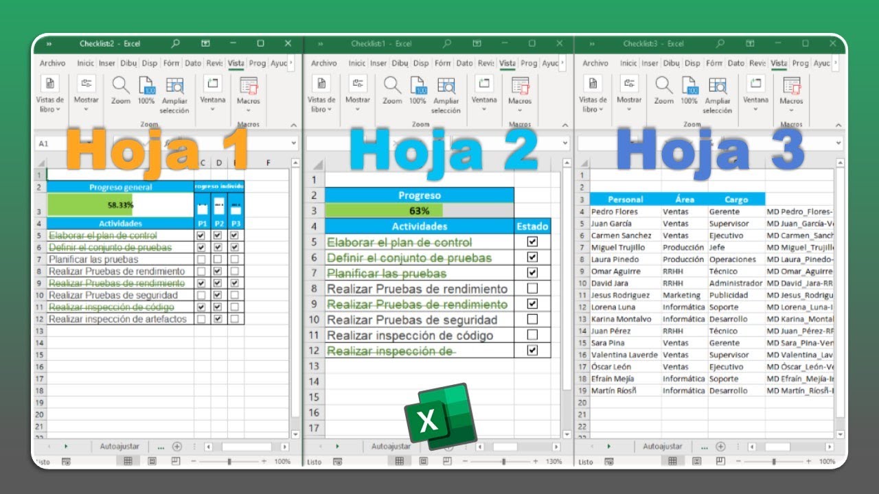 Como mostrar dos o más hojas al mismo tiempo en Excel #excel # ...