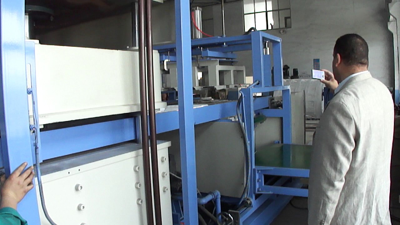 Fully Automatic EPS Foam Lunch Box Making Machine ---Sam - YouTube