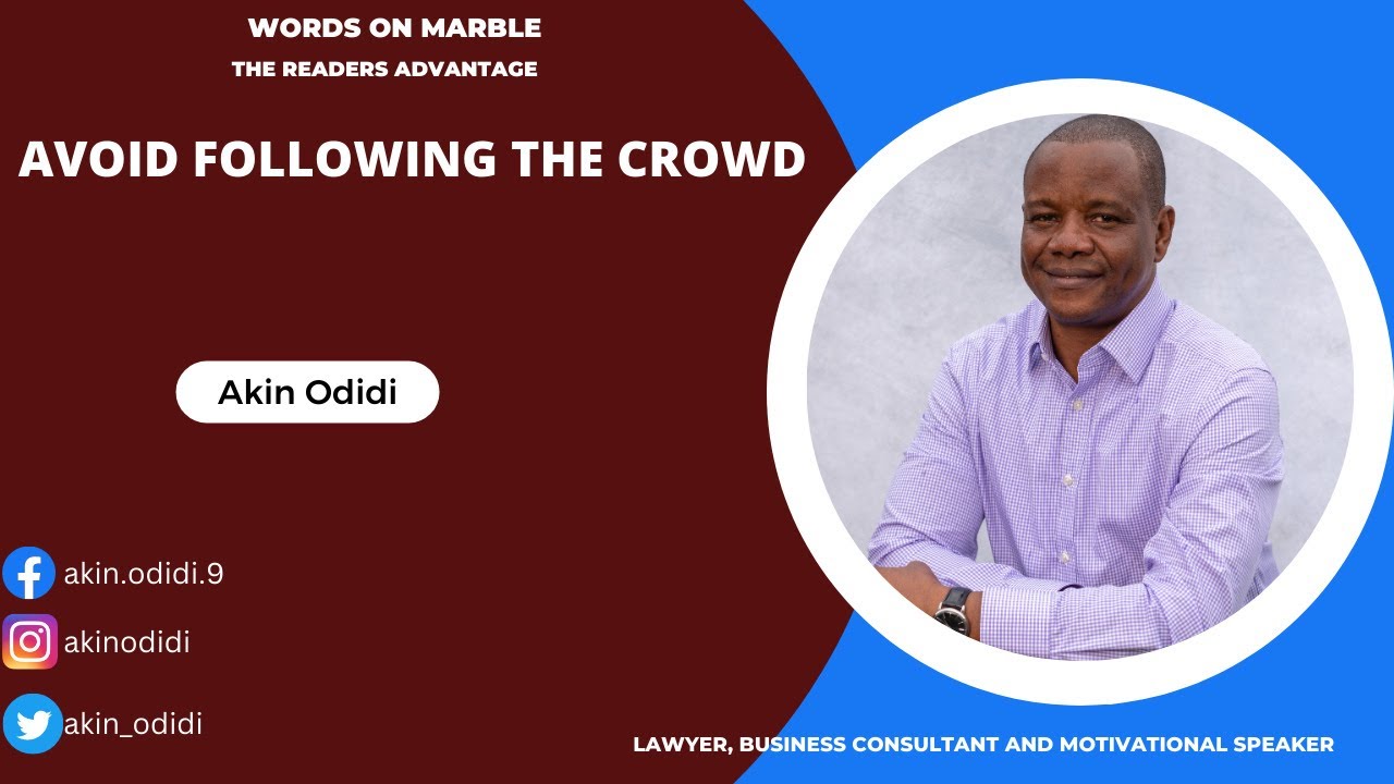 Avoid Following The Crowd - YouTube