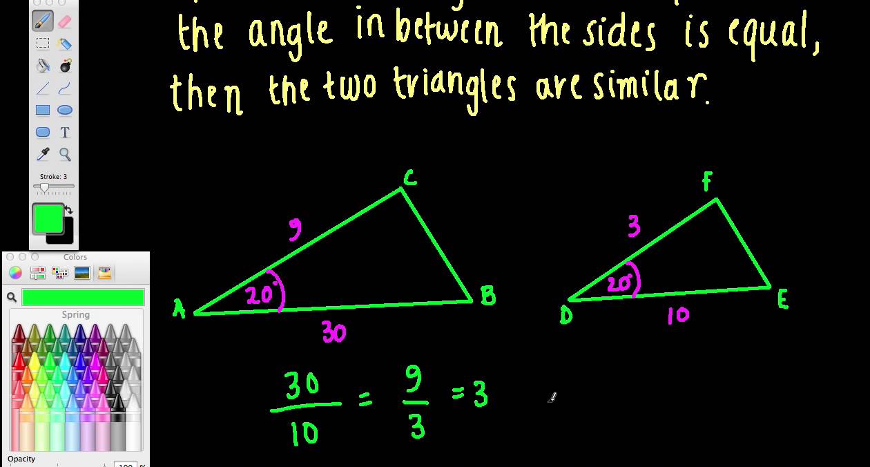 Year 9 Similarity - SSS, SAS, RHS Tests - YouTube