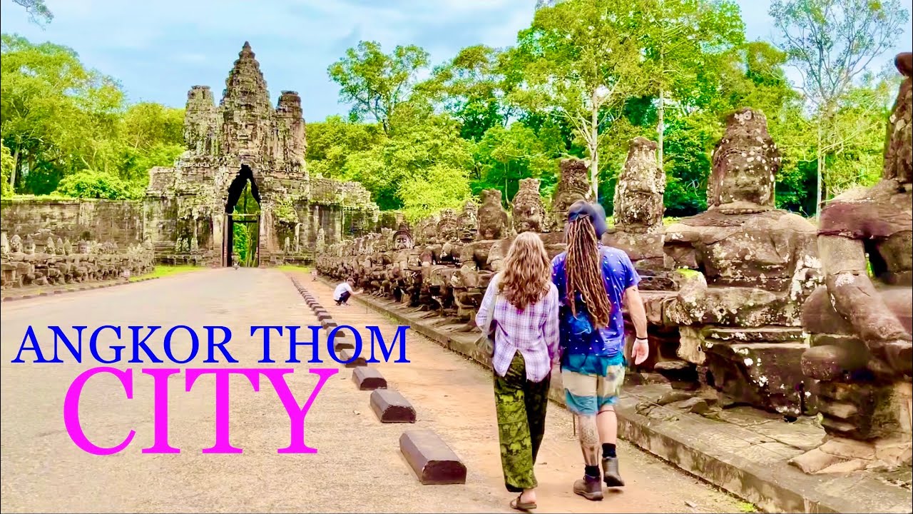 Travelling to Angkor Thom City with Jack and Same From Melbourne, Australia By local guide RA ...