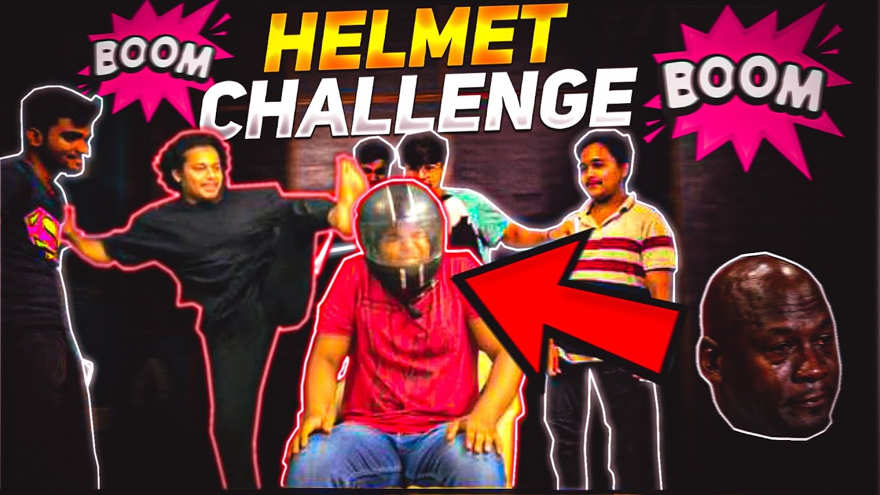 Helmet challenge 😂 - YouTube
