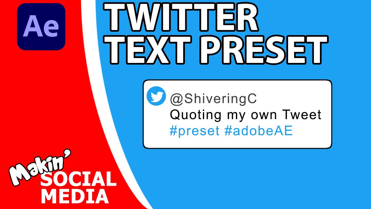 Recreate Twitter posts in After Effects - YouTube