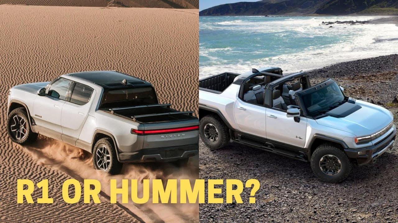 Rivian R1 vs GMC Hummer EV - YouTube