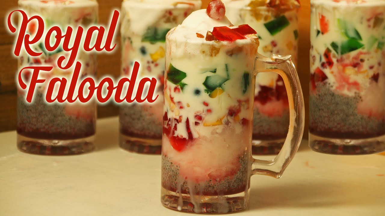Royal falooda with home made Falooda sev|Rose falooda|Falooda|Faloodeh ...